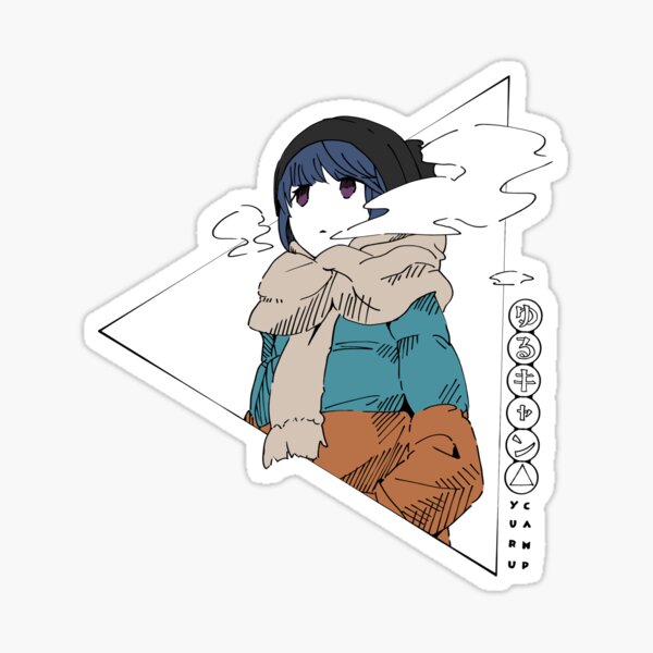 "Rin Shima Yuru Camp" Sticker for Sale by kanashimu | Redbubble