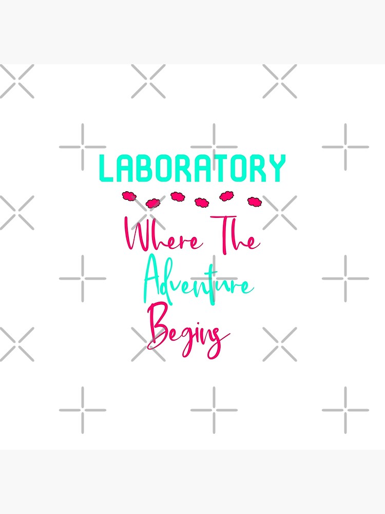"Laboratory Where The Adventure Begins Fun Lab Tech Quote" Art Print by ...