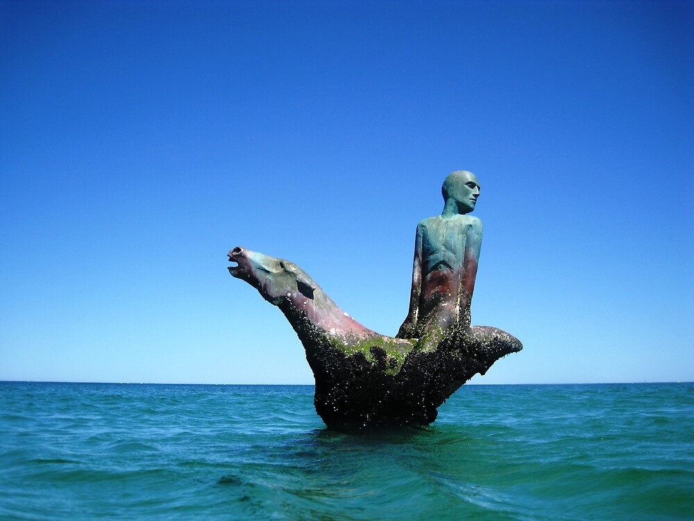 "Horse & Rider, Robb's Jetty, South Fremantle" by sharonjr | Redbubble