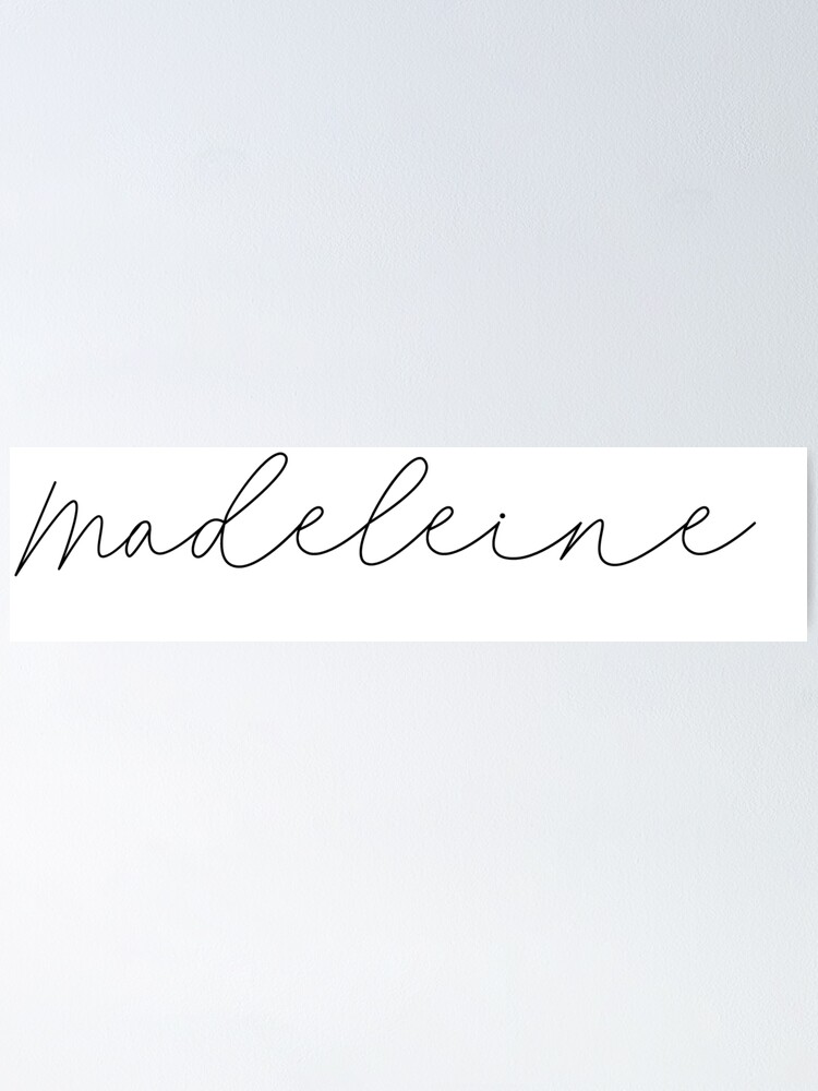 Poster « Script Cursive Nom Madeleine », par madeleine9008 | Redbubble