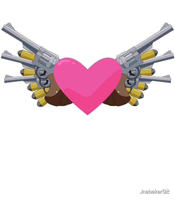 "Heart revolver angle wings" by Jnebeker92 | Redbubble