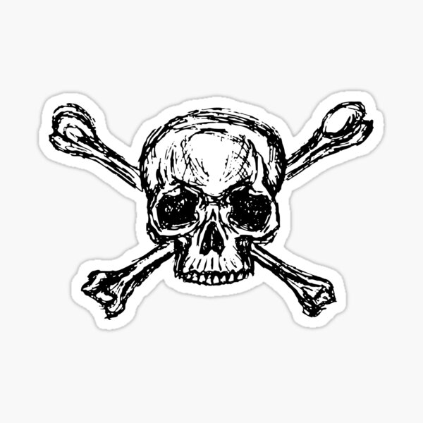 "Jolly Roger" Sticker for Sale by nickbiancardi | Redbubble