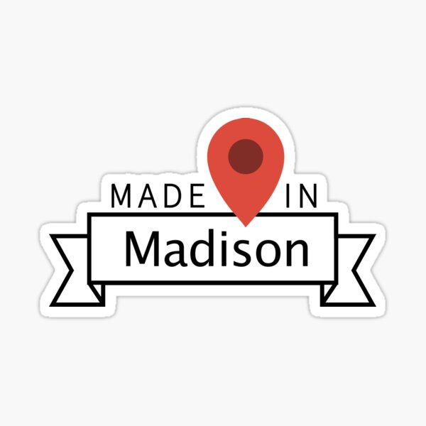 "Madison" Sticker for Sale by designchip | Redbubble