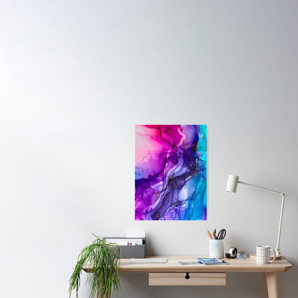 "Abstract Vibrant Rainbow Ombre" Poster for Sale by LSchulz19 | Redbubble
