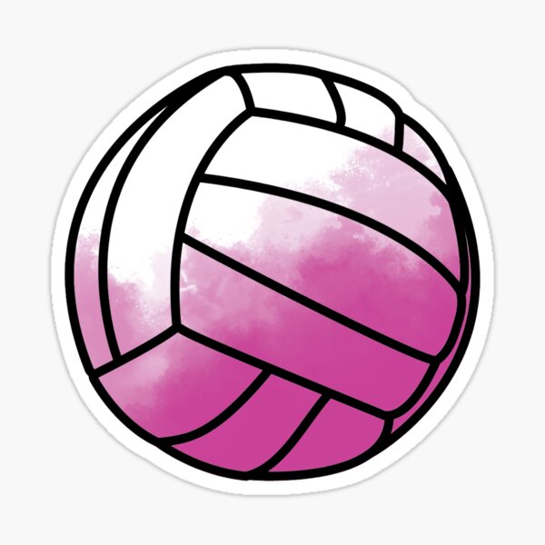 "Volleyball - White/Pink" Sticker for Sale by AllisonDawn15 | Redbubble