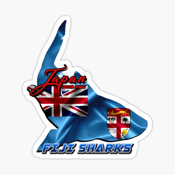 "Rugby World Cup 2019 Fiji Sharks T Shirts and Merch" Sticker for Sale ...