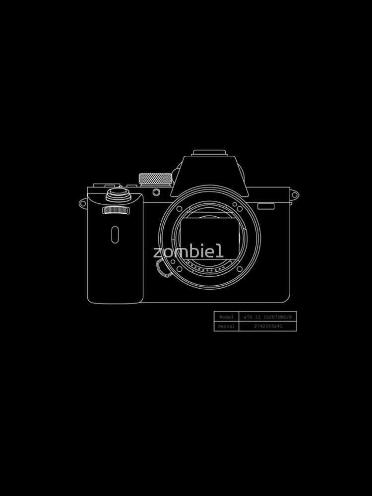 "Sony A7 camera blueprint (in white)" iPhone Case for Sale by zombie1 ...