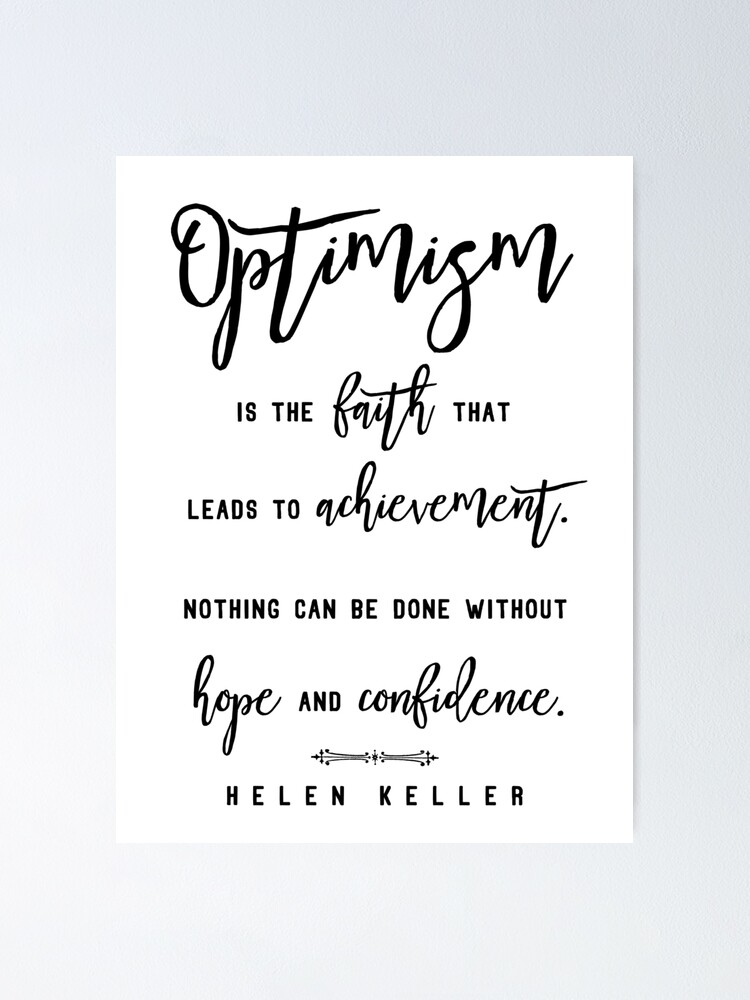 " Optimism Powerful Motivational Quote" Poster for Sale by ...
