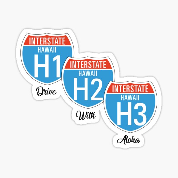 "Drive With Aloha" Sticker by CM-PD | Redbubble
