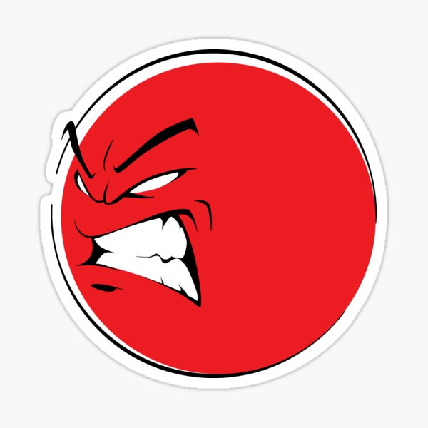 "angry face" Sticker for Sale by icebear22 | Redbubble