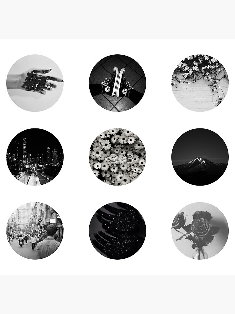"Black and white sticker set" Poster by arnaaz | Redbubble