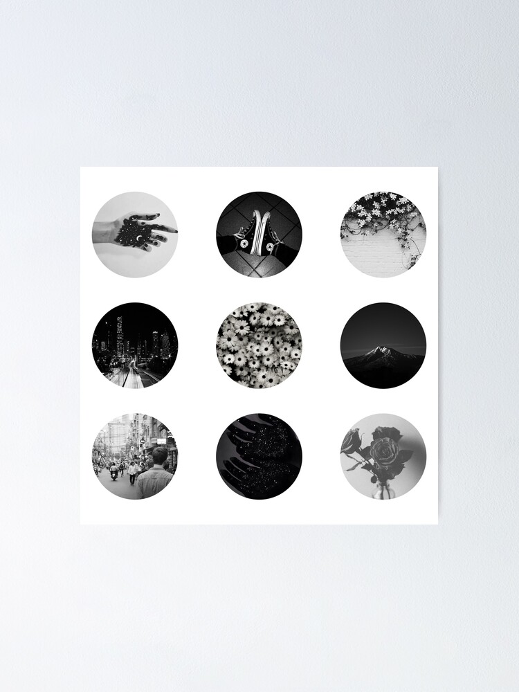 "Black and white sticker set" Poster by arnaaz | Redbubble