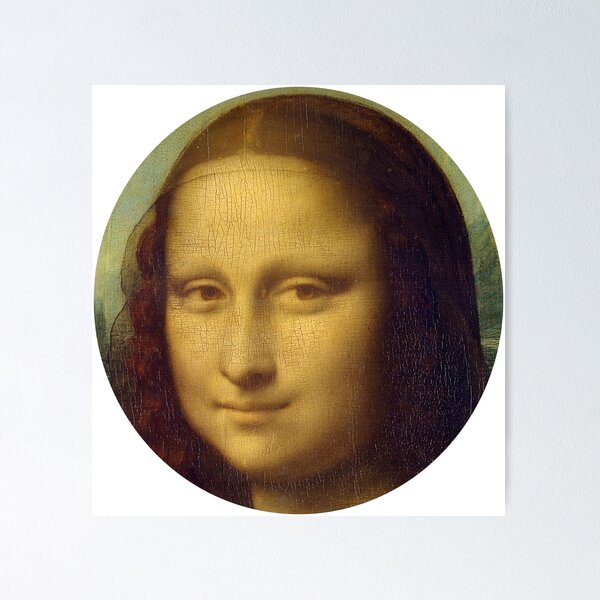 "Mona Lisa Only Face Circular Cut-Out" Poster for Sale by Dator | Redbubble