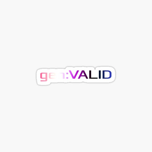 "gen:VALID Genderfluid Pride | gen:LOCK" Sticker for Sale by ...