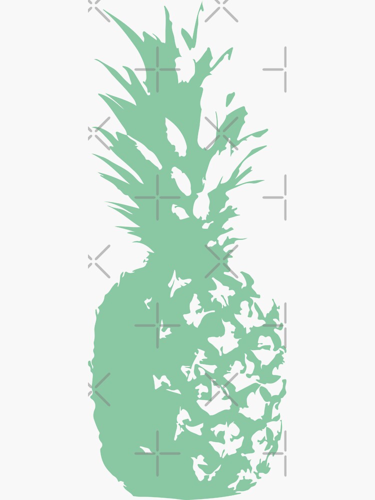 "Pineapple Pattern in turquoise blue / green" Sticker by Akram96 ...