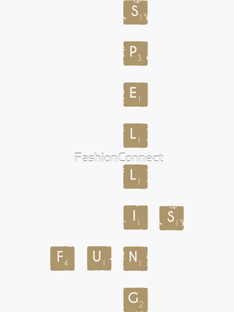 "Spelling is Fun" Sticker for Sale by FashionConnect | Redbubble