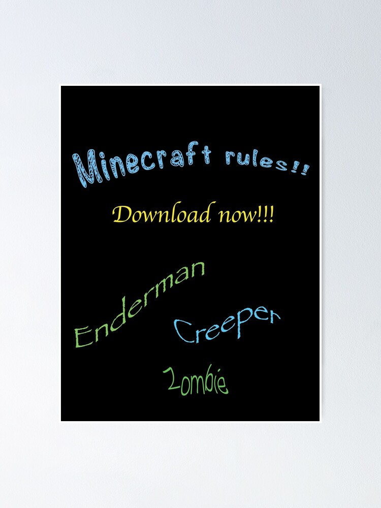 "Minecraft Rules!" Poster by Marang | Redbubble