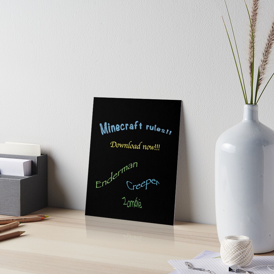 "Minecraft Rules!" Art Board Print by Marang | Redbubble