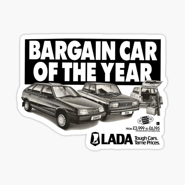 "LADA SAMARA / LADA RIVA" Sticker by ThrowbackMotors | Redbubble