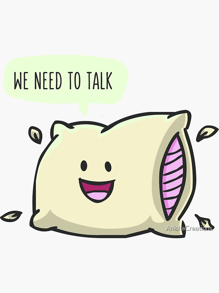 "Pillow Talk" Sticker by AnishaCreations | Redbubble