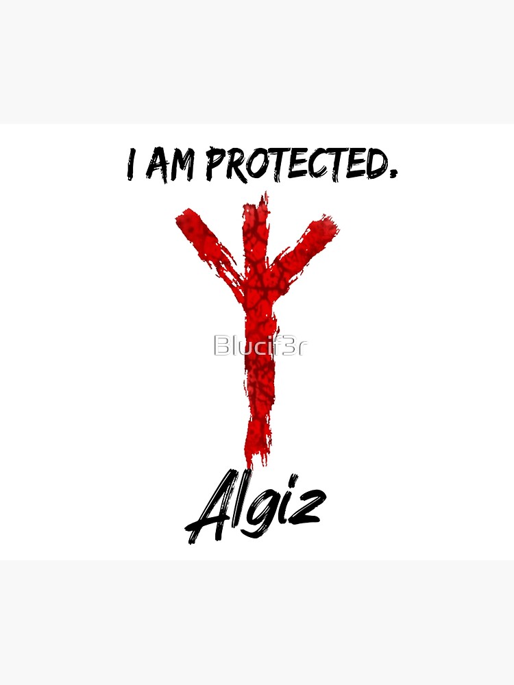 "Algiz Protection Viking Rune" Art Print for Sale by Blucif3r | Redbubble