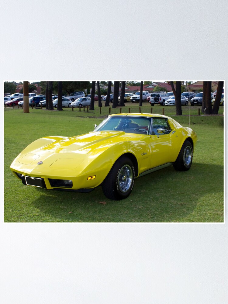 "Corvette Stingray - side view" Poster by Sandra | Redbubble
