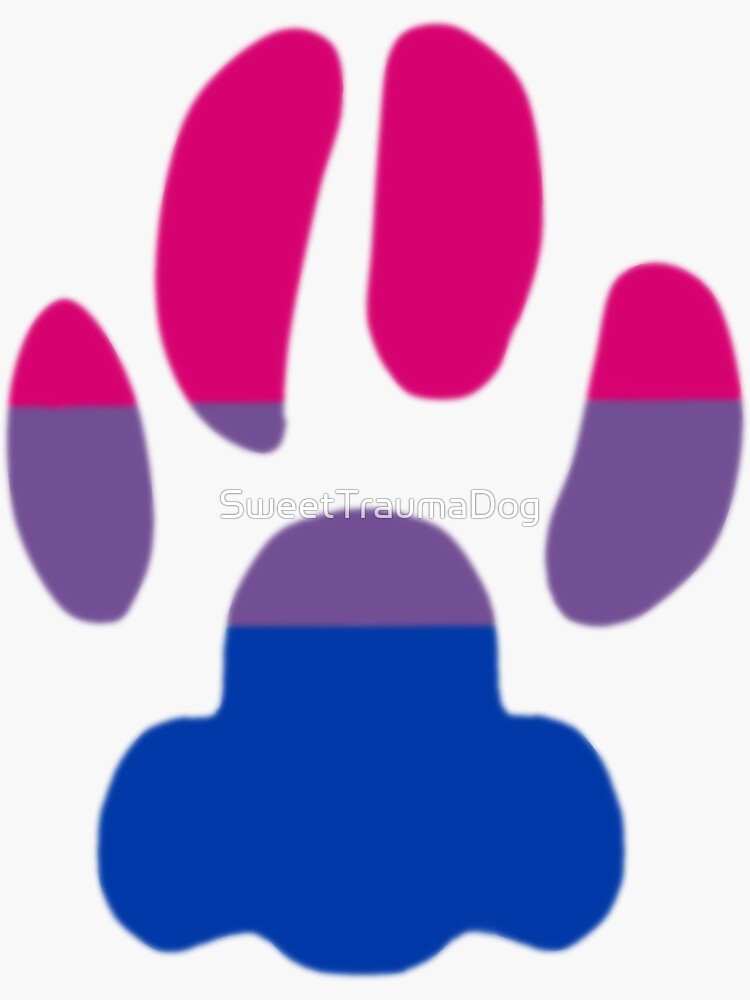 "Bisexual Pride Paw" Sticker for Sale by PsykeSmilodon | Redbubble