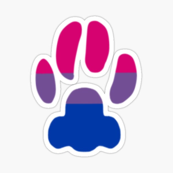 "Bisexual Pride Paw" Sticker for Sale by PsykeSmilodon | Redbubble
