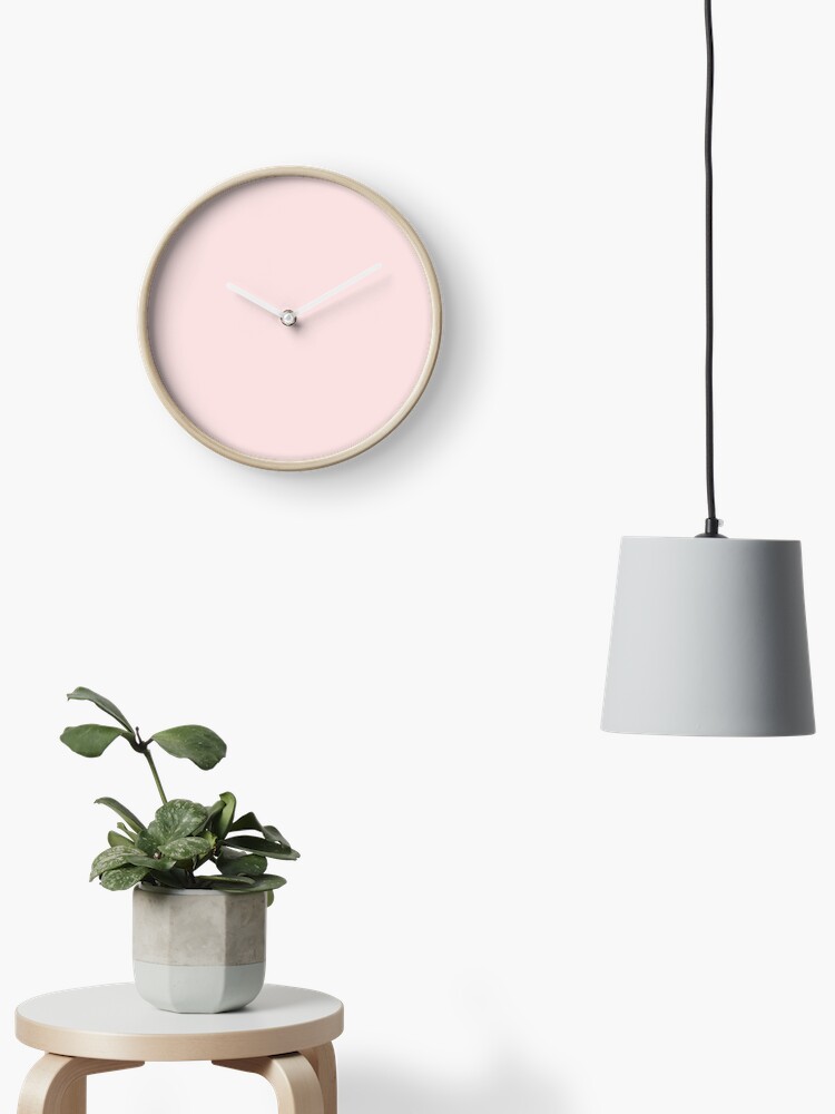 " Solid Pastel Pink" Clock for Sale by Shannon Bridger | Redbubble