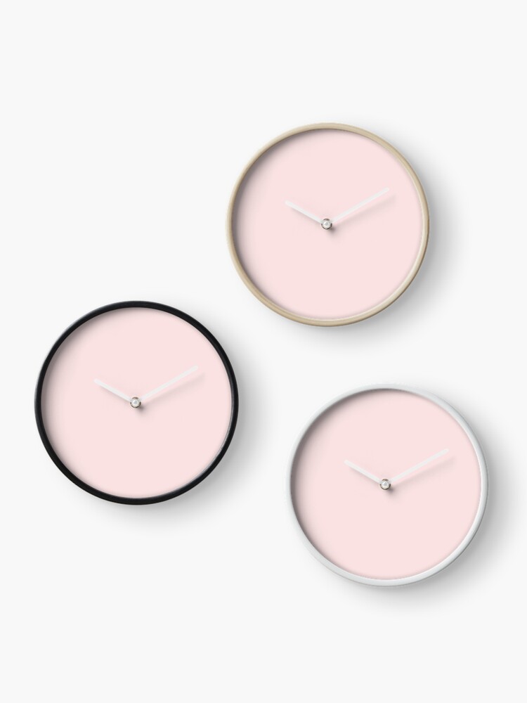 " Solid Pastel Pink" Clock for Sale by Shannon Bridger | Redbubble