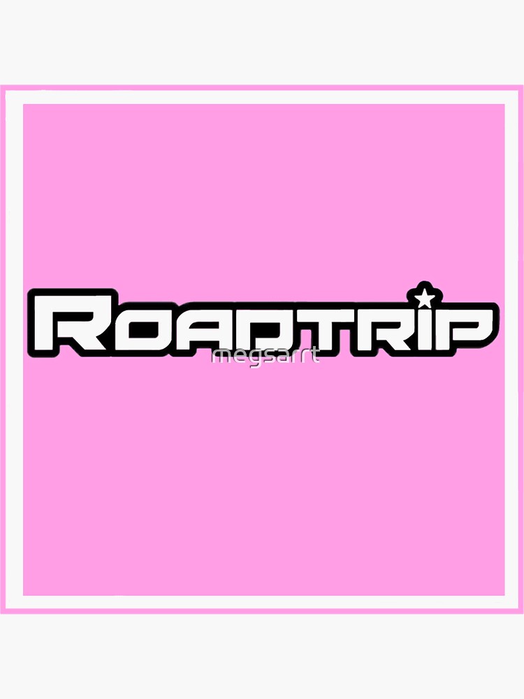 "Roadtriptv Pink Logo Design " Sticker for Sale by megsarrt | Redbubble