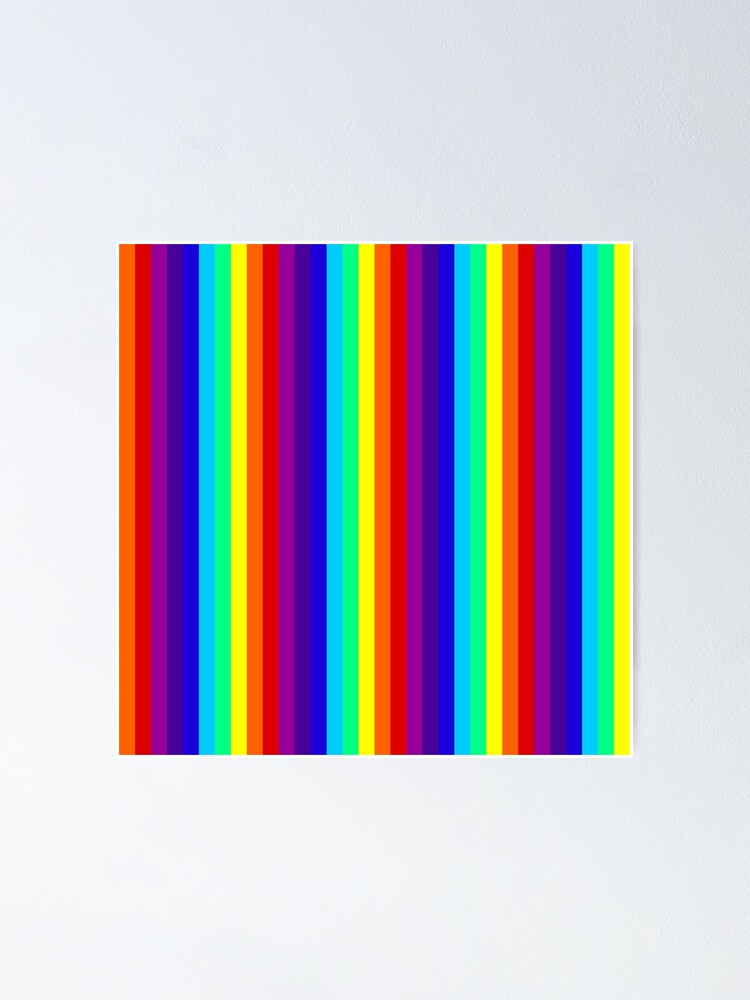 "Thin Rainbow lines, LGBT style line art pattern" Poster for Sale by ...