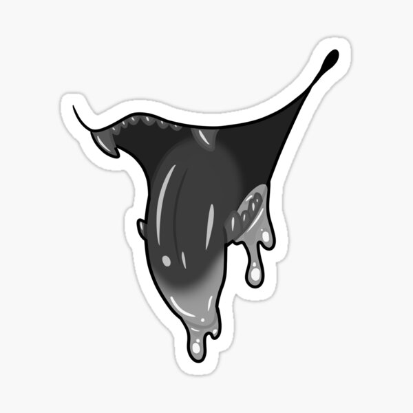 "Charcoal dripping cat maw (outline)" Sticker for Sale by Cattaccino ...