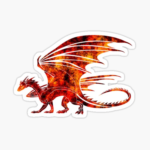 "Fire Dragon Design" Sticker for Sale by CroyleC | Redbubble