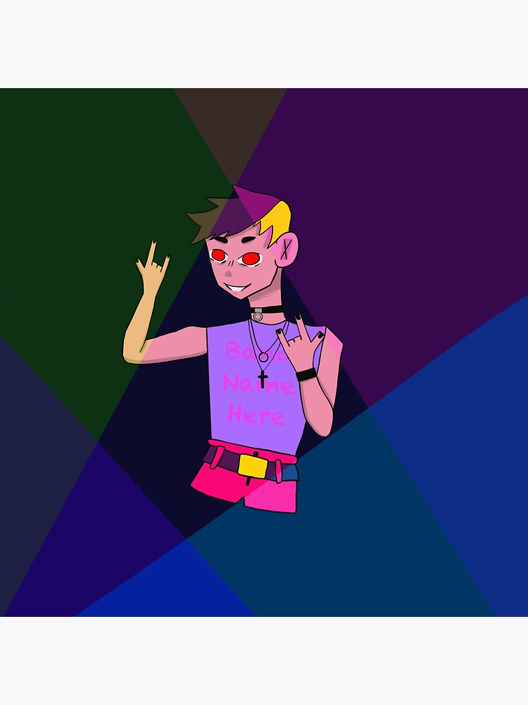 "Neon Rocker " Sticker by Curious2Smile | Redbubble