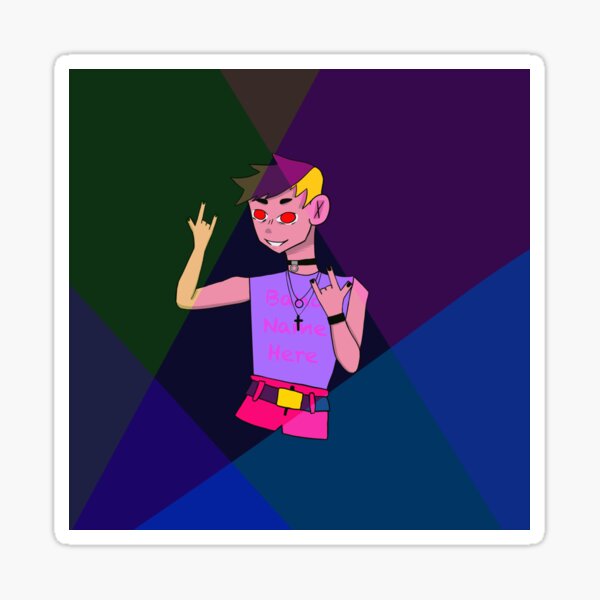 "Neon Rocker " Sticker by Curious2Smile | Redbubble
