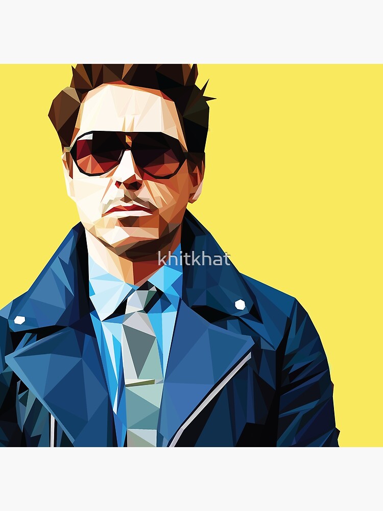 "Robert Downey Jr - Low Poly Vector" Floor Pillow for Sale by khitkhat ...