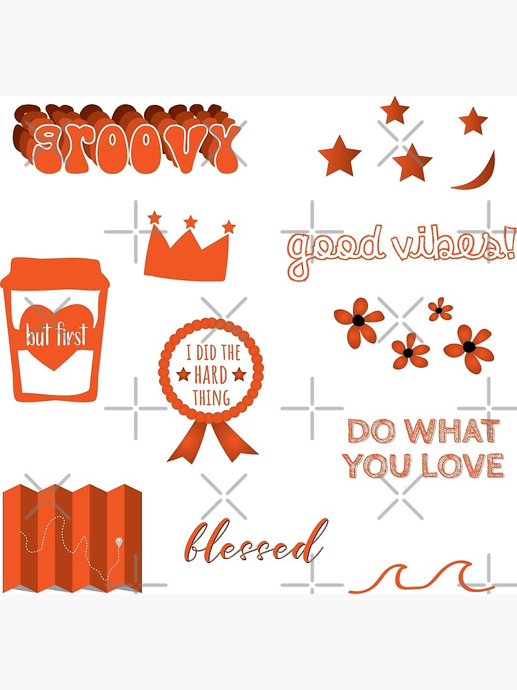 "Orange Sticker Pack" Poster for Sale by The-Goods | Redbubble
