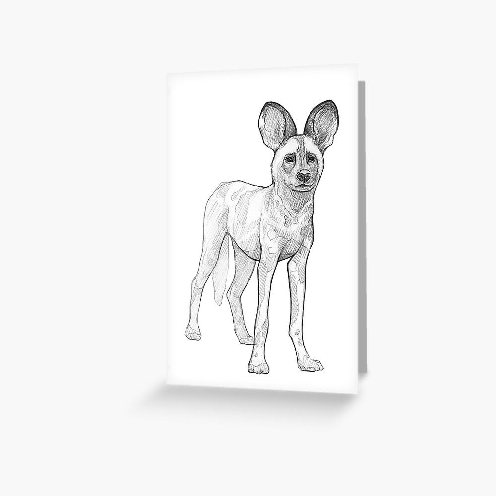"Spotted Dog - Art Illustration - Monochromatic Pencil Line Sketch ...