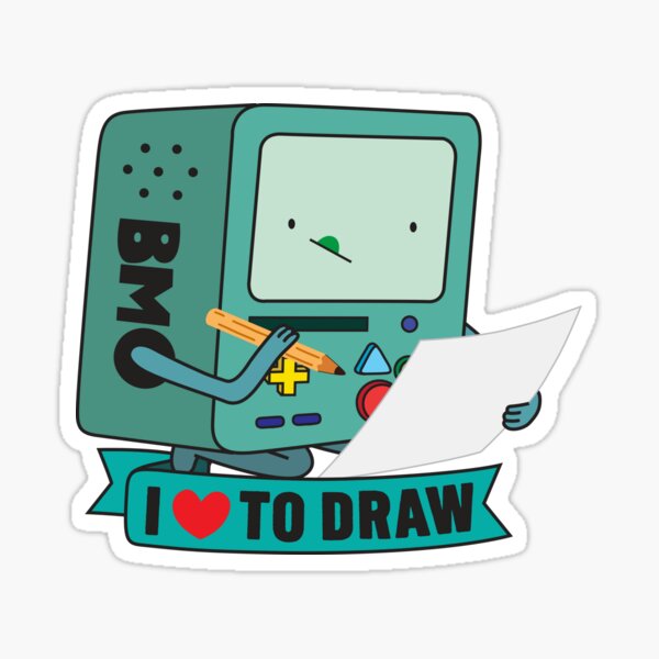 "BMO draw" Sticker for Sale by plushism | Redbubble