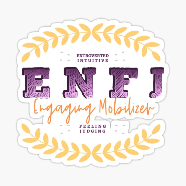 "[MBTI] ENFJ - Engaging Mobilizer" Sticker by KaiFx19 | Redbubble