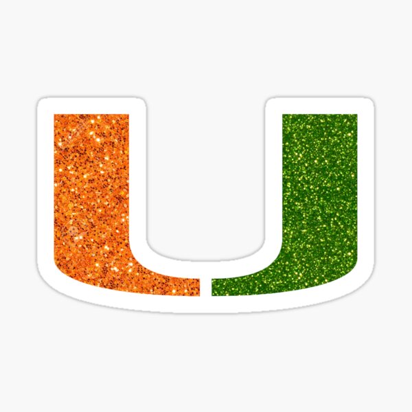 "glitter Miami hurricanes " Sticker for Sale by briegot | Redbubble