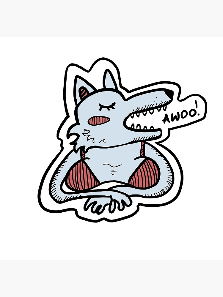 "Awoo wolf" Poster by CaptainHoook | Redbubble