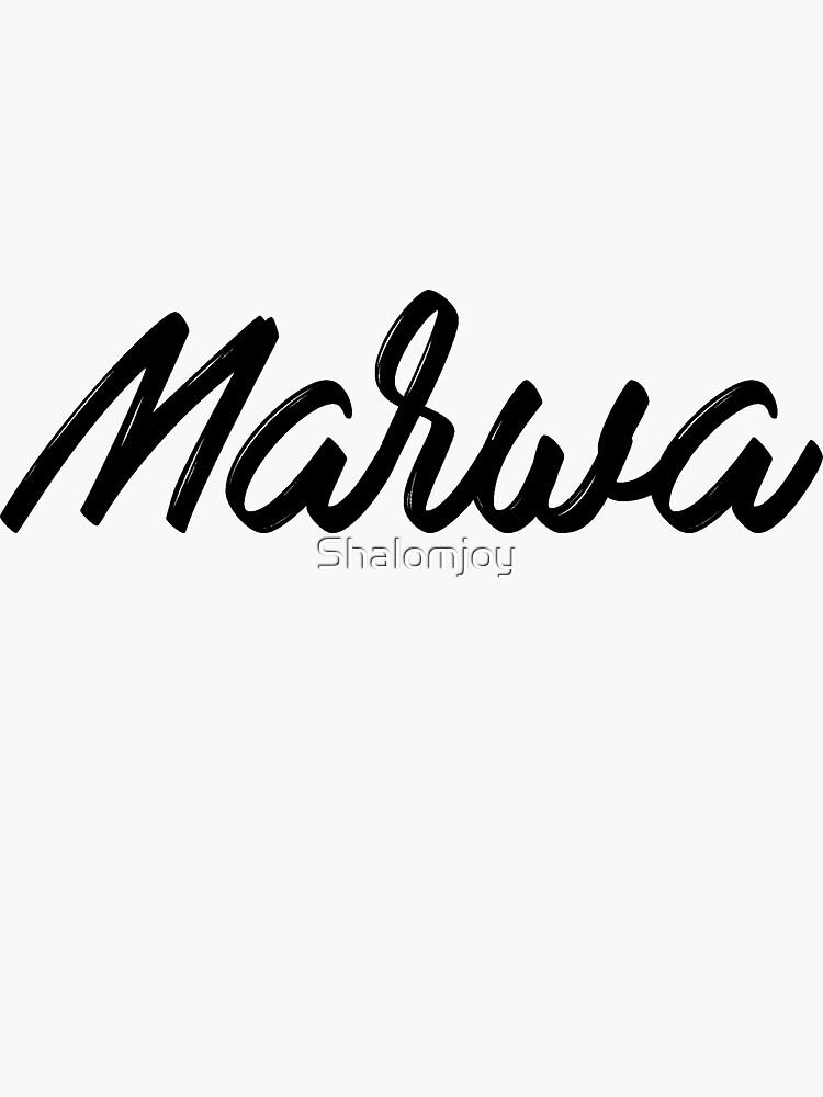 "Marwa" Sticker for Sale by Shalomjoy | Redbubble
