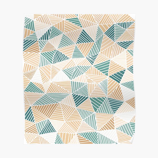 "Line Work Triangles - Desert" Poster for Sale by Beholderess | Redbubble