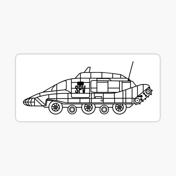 "Spectrum Pursuit Vehicle Blueprint" Sticker for Sale by Maljonic ...