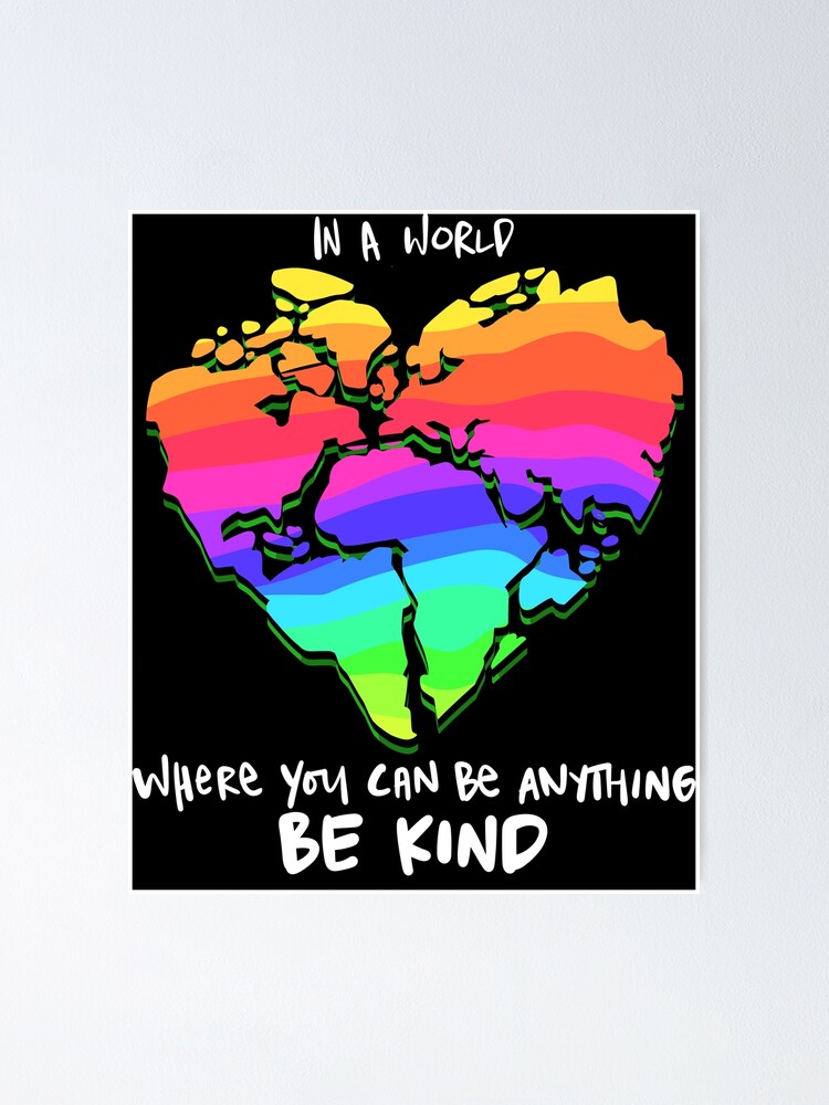 "In A World Where You Can Be Anything Be Kind Women's Autism" Poster by ...