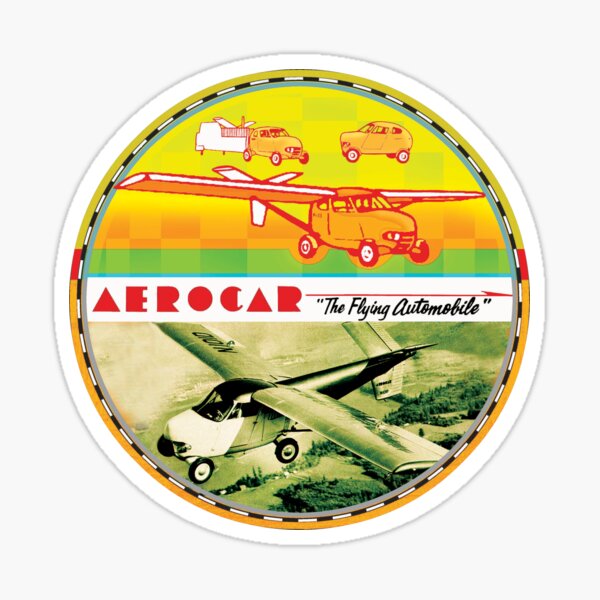 "Aerocar the flying Car" Sticker for Sale by Centuryvault | Redbubble
