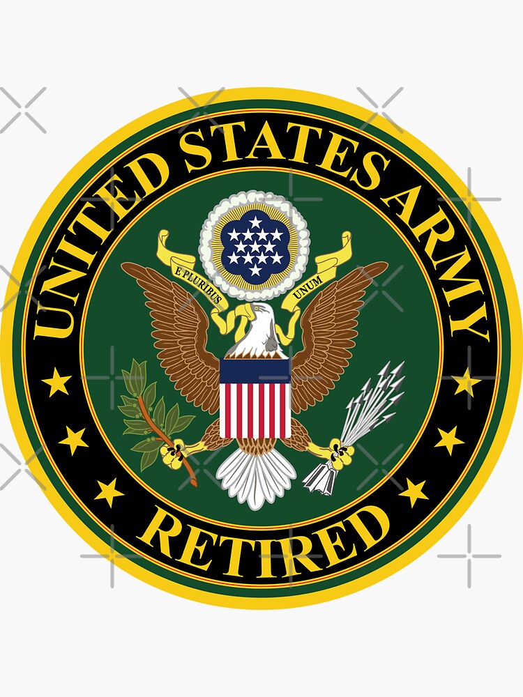 "Army - US Army Retired" Sticker for Sale by twix123844 | Redbubble