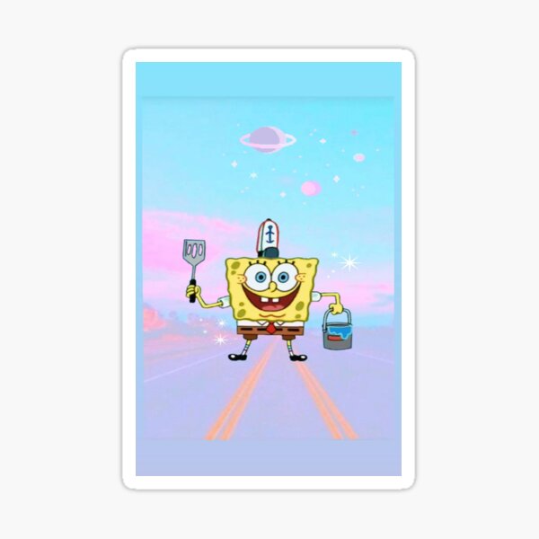 "SpongeBob Squarepants aesthetic | Paint" Sticker for Sale by Jabelss ...